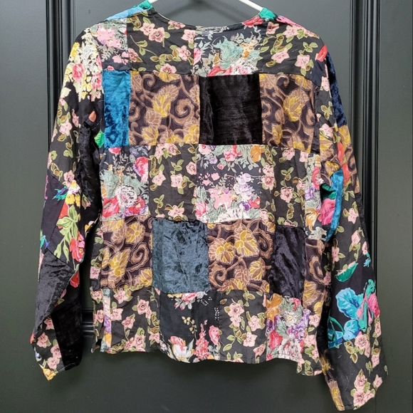 fashion fuse | Tops | Funky Vintage Y2k Fashion Fuse Boho Patchwork ...